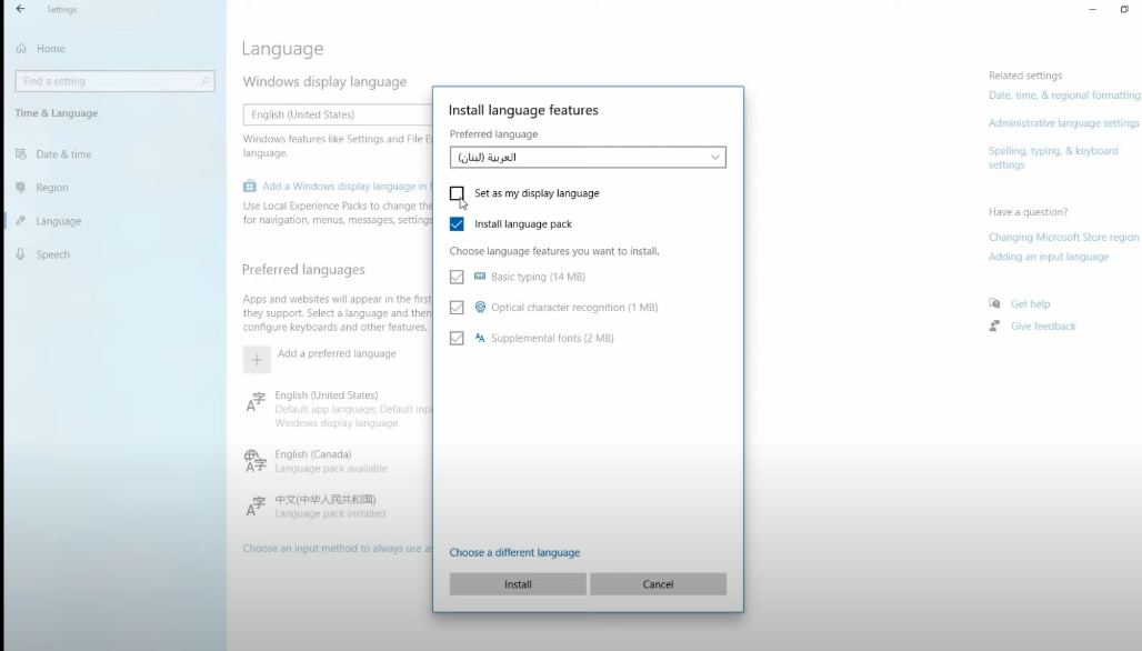 How to Change Display Language in Windows 10
